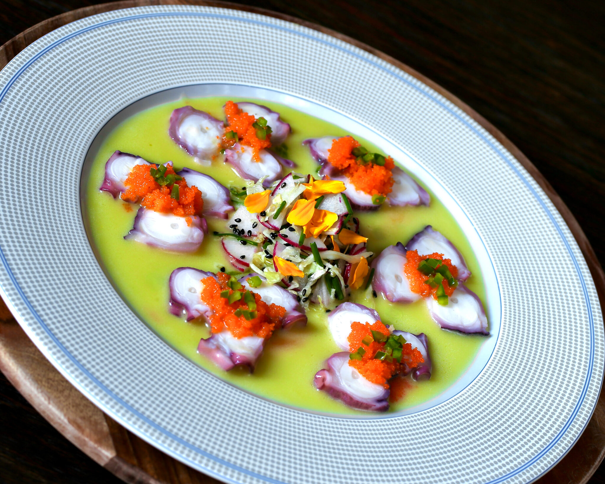 Octopus Carpaccio, Nobu-Style - Taste With The Eyes