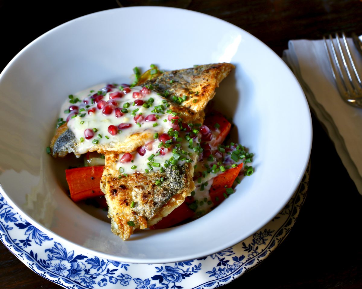 Loup de Mer, Beurre Blanc Grenade à la Le Bon Georges - Taste With The Eyes