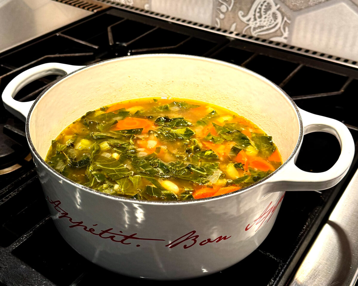 Meatless and Marvelous Collard Greens Soup - Taste With The Eyes