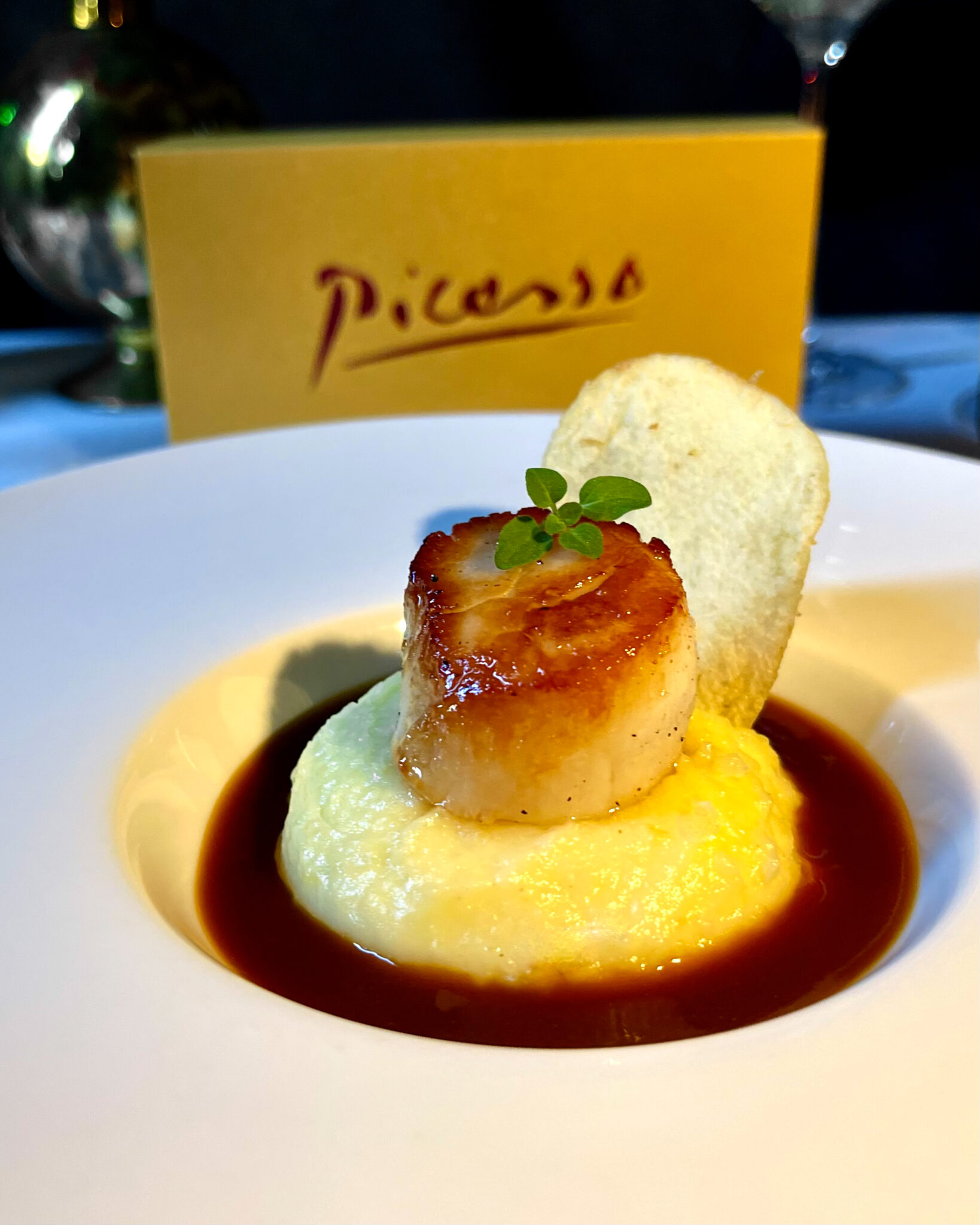 Picasso's Scallop, Potato Mousseline, Jus de Veau - Taste With The Eyes
