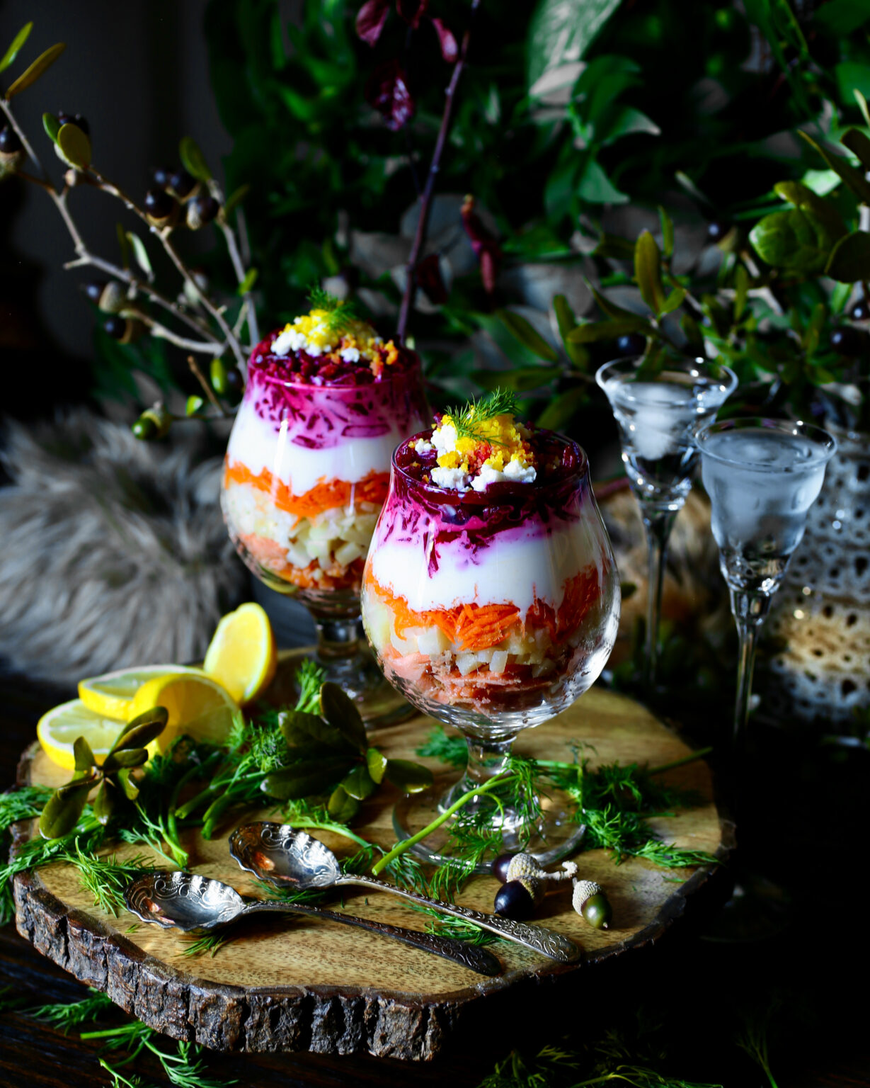 Russian Shuba Salad Verrines - Taste With The Eyes