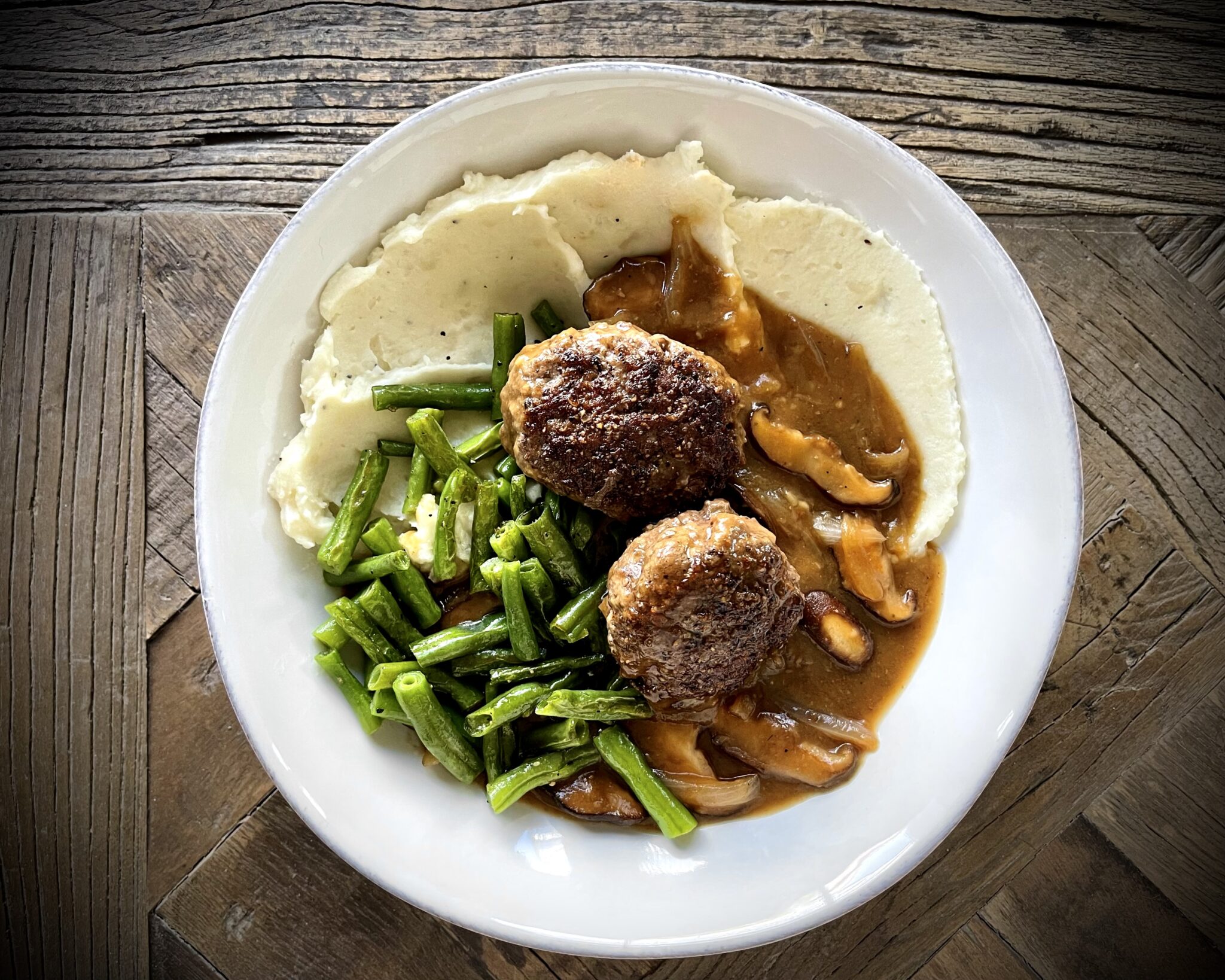 Old School Salisbury Steak Dinner - Taste With The Eyes