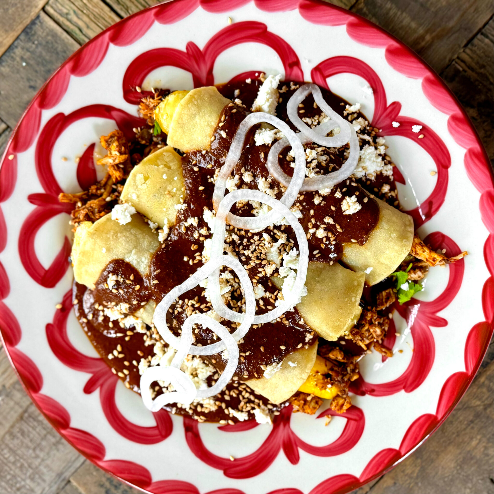 Enmoladas de Pollo y Calabaza Asada - Taste With The Eyes