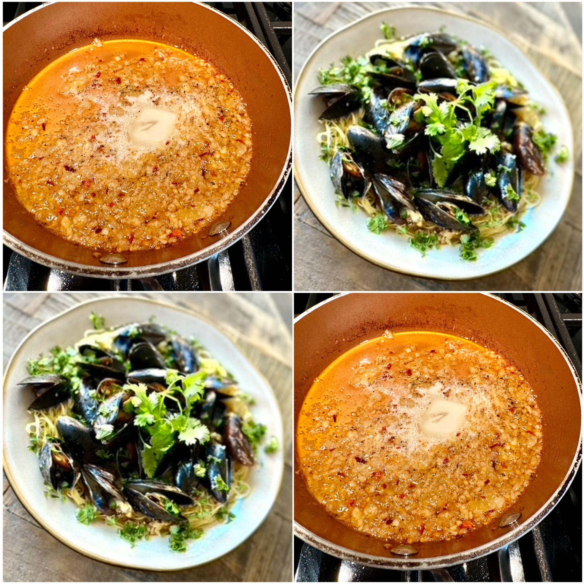 Quick Mussels over Angel Hair Pasta - Taste With The Eyes
